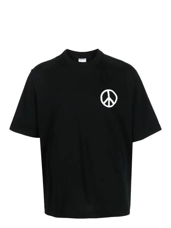 COUNTY OF MILAN Peace-logo Short-sleeve T-shirt - Black