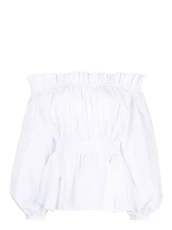 Alexander McQueen Off-shoulder Blouse - White