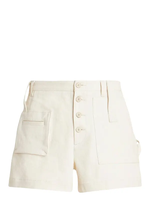 Etro Button-up Chino Shorts - White