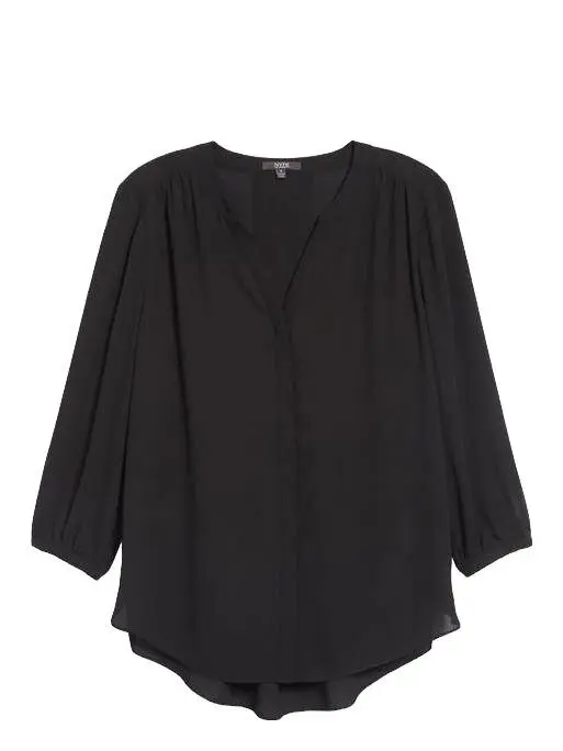 NYDJ Pintuck Blouse - Black