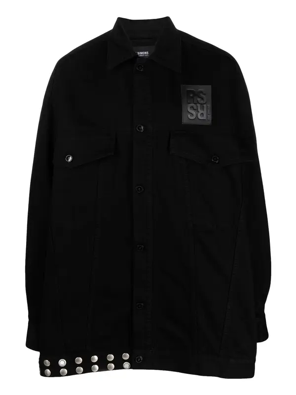Raf Simons Fringe-detail Denim Jacket - Black