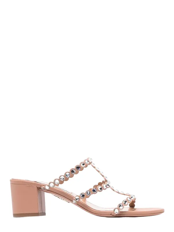AQUAZZURA 55mm Crystal-embellished Sandals - Neutrals