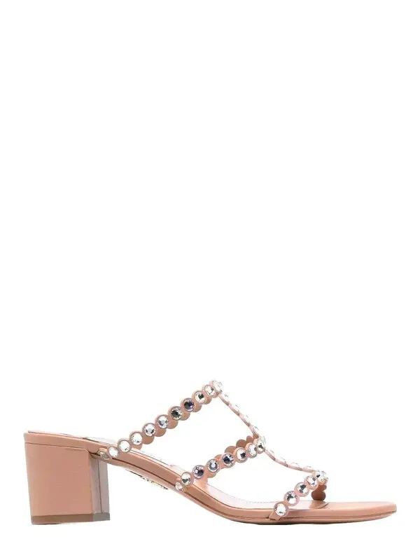 AQUAZZURA 55mm Crystal-embellished Sandals - Neutrals