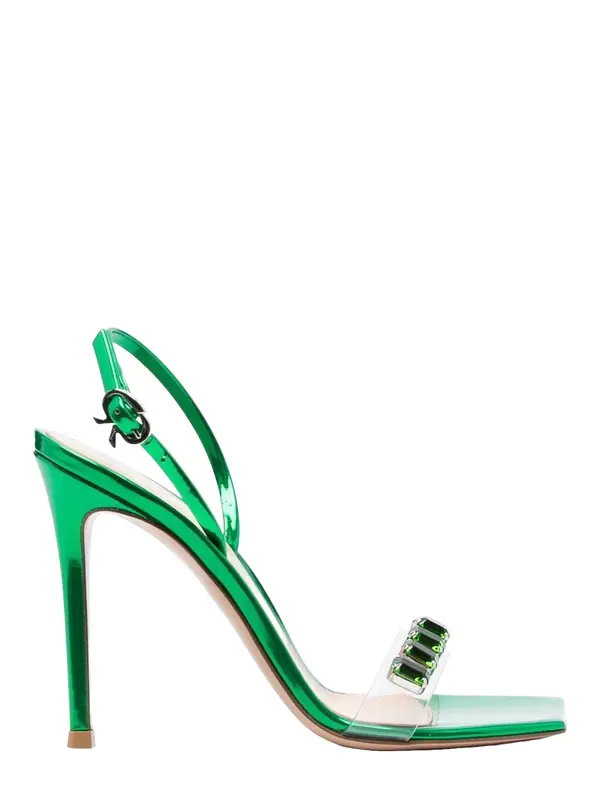 GIANVITO ROSSI Ribbon Candy 105mm Sandals - Green