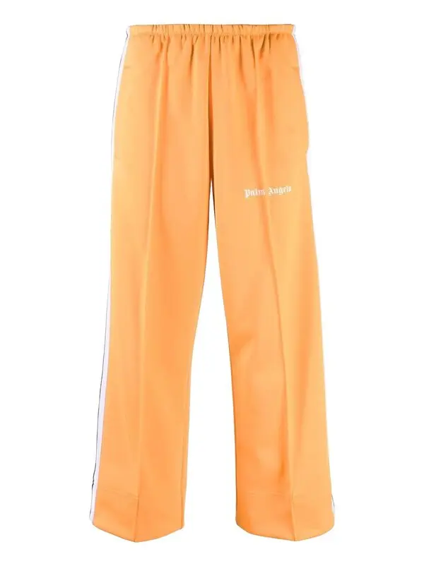 Palm Angels Side-stripe Cropped Track Pants - Orange