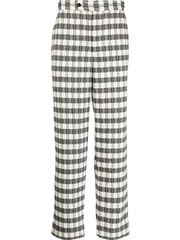 BODE Geometric-pattern Trousers - White