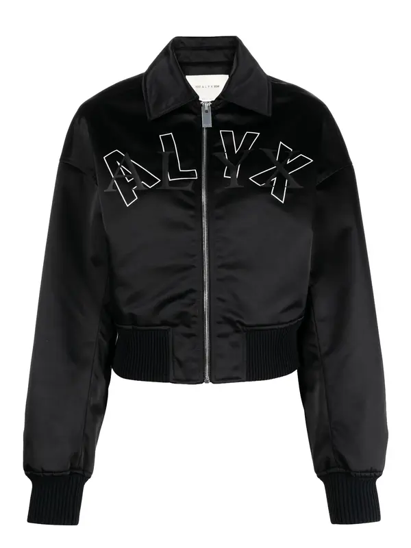1017 Alyx 9sm Embroidered Logo Bomber Jacket - Black