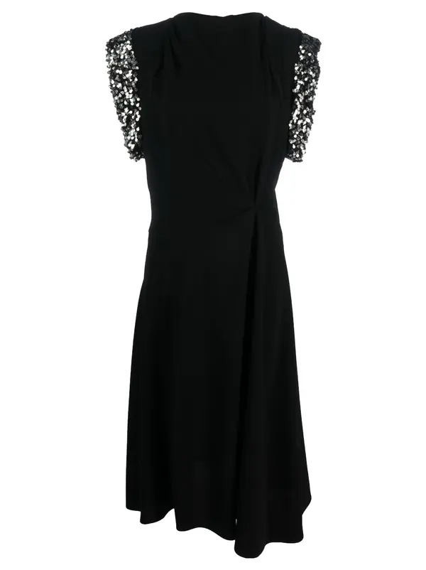 Isabel Marant Leronia Sequin-embellished Midi Dress - Black