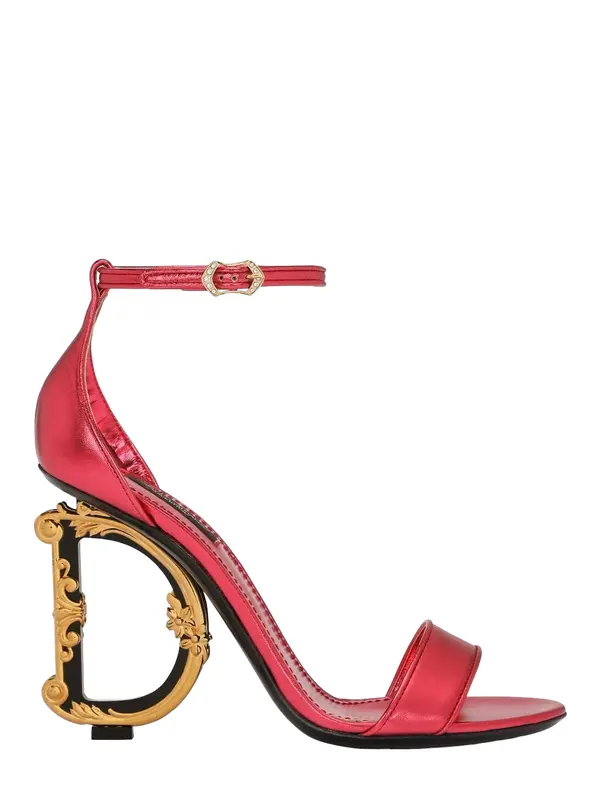 Dolce & Gabbana Baroque Dg 105mm Leather Sandals - Red
