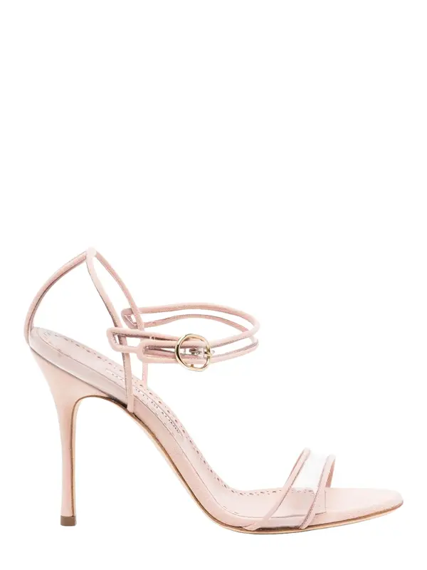 Manolo Blahnik 100mm Leather Sandals - Pink