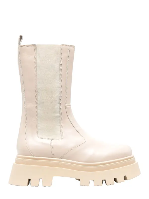 ALOHAS Chunky 55mm Leather Boots - Neutrals