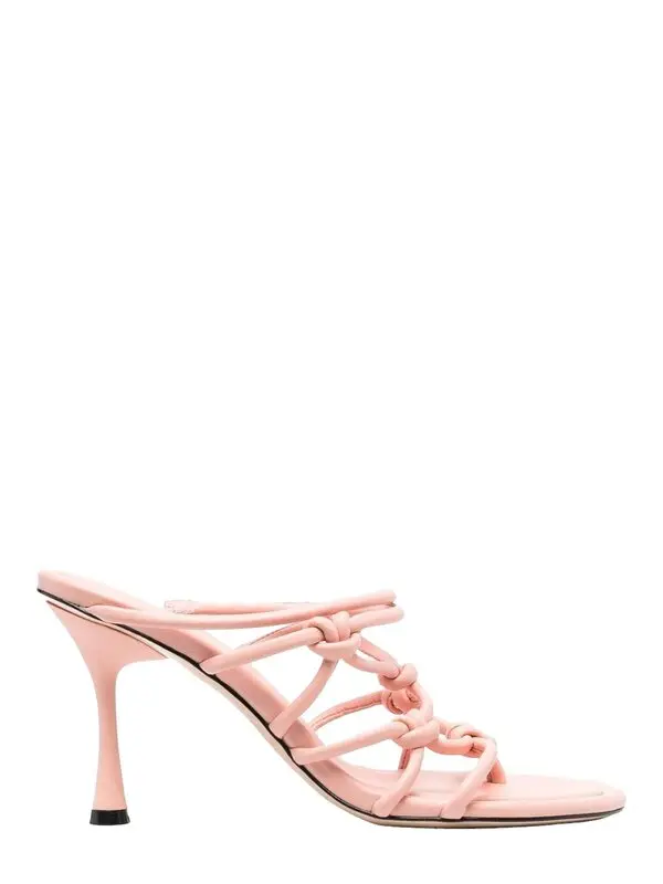 Studio Amelia 95mm Leather Sandals - Pink