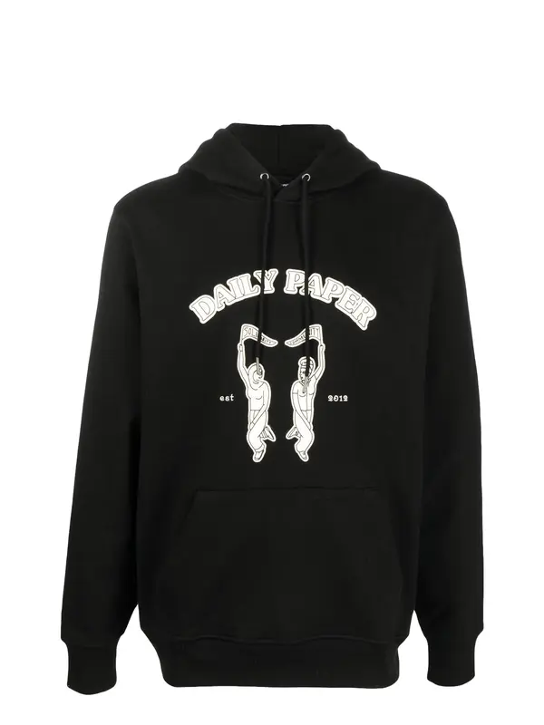 DAILY PAPER Graphic-print Hoodie - Black