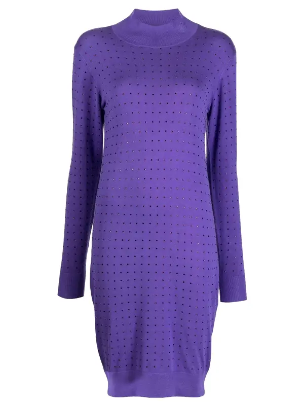 Karl Lagerfeld Rhinestone-embellished Dress - Purple