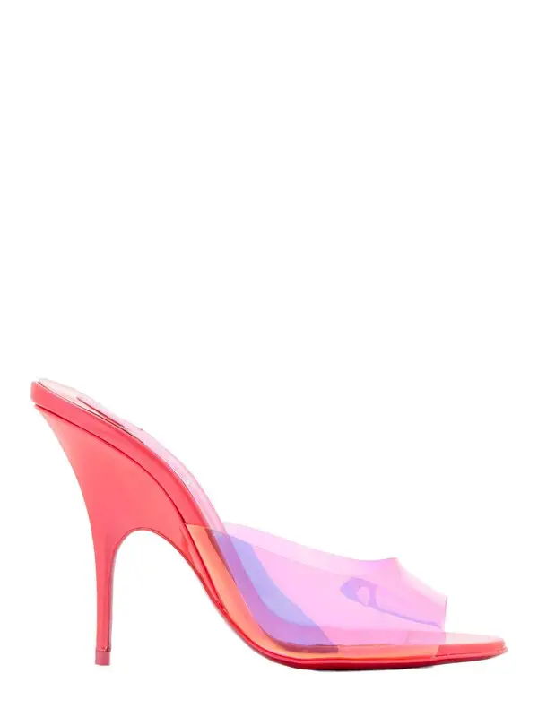 CHRISTIAN LOUBOUTIN Just Arch 100mm Patent Leather And Pvc Sandals - Pink