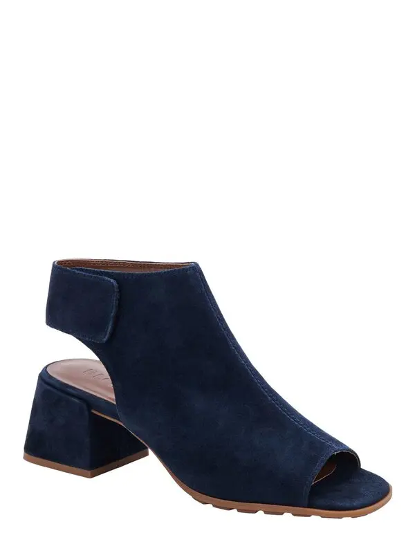 Blondo Marie Peep Toe Bootie - Navy Suede