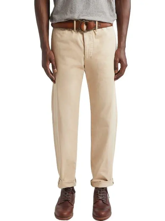 Double Rl Officer Cotton Twill Chino Pants - Stone