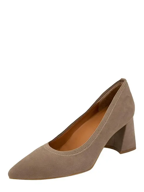 KENNETH COLE Dionne Pointed Toe Slip On Pumps - Mushroom