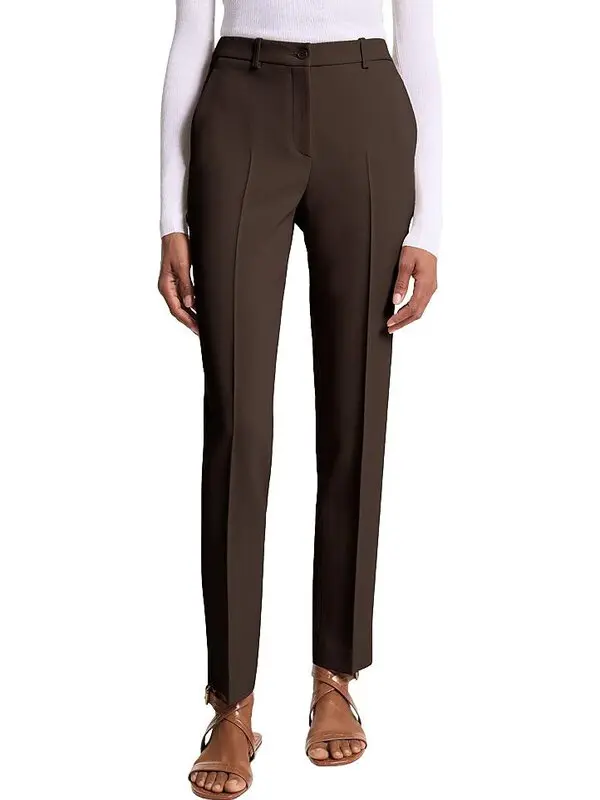 Michael Kors Samantha Crepe Sable Pants - Chocolate