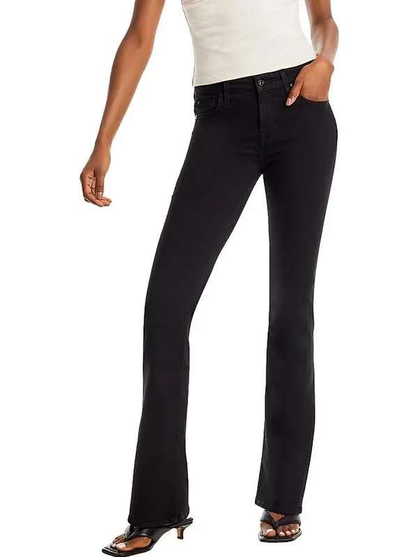 7 For All Mankind Kimmie Mid-rise Bootcut Jeans - Rinse Black