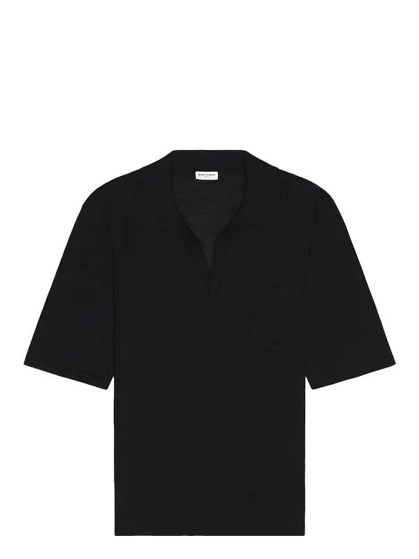 Saint Laurent Polo In Black - Noir
