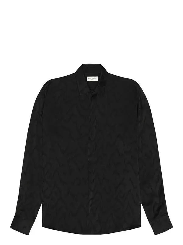 Saint Laurent Classique Chemise In Black - Noir