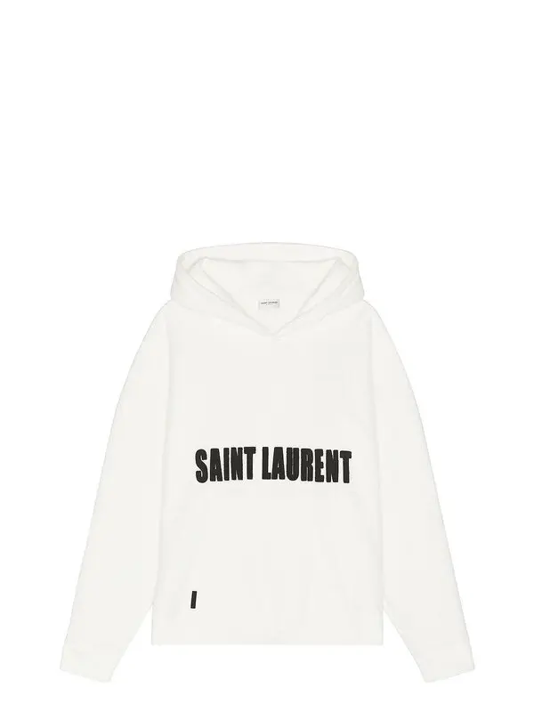 Saint Laurent Reverse Hoodie - Naturel & Noir