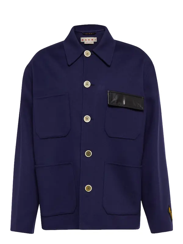 Marni Wool-blend Jacket - Blue