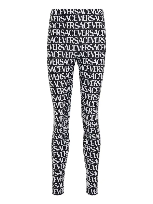 Versace Logo-print Leggings - Black