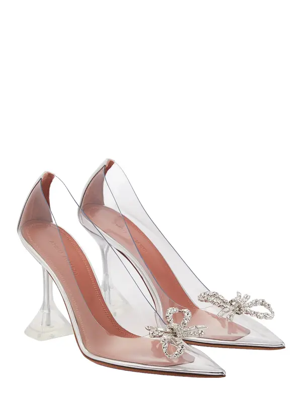 Amina Muaddi Rosie Pvc Pumps - Silver