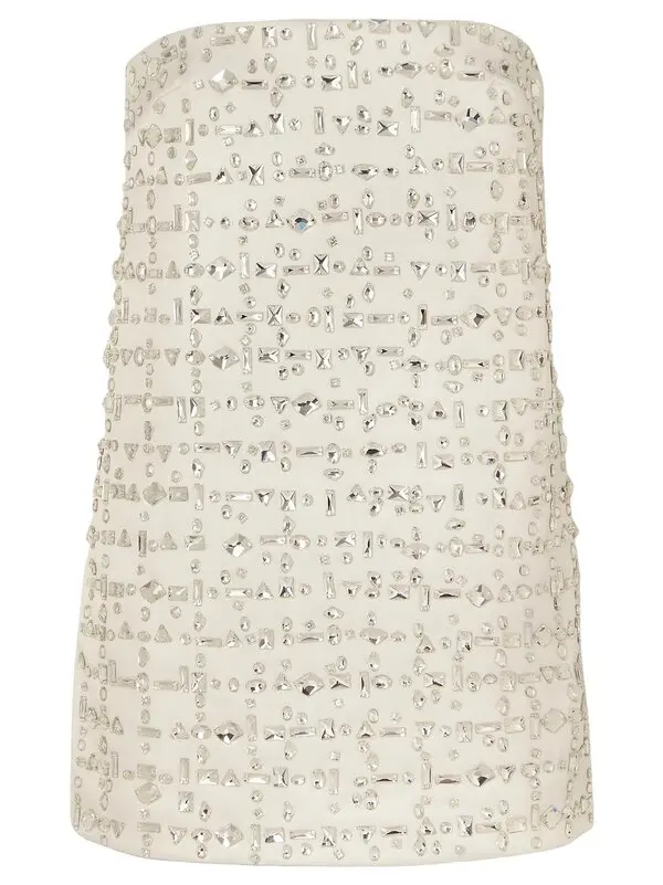16Arlington Blaise Crystal-embellished Mini Dress - White