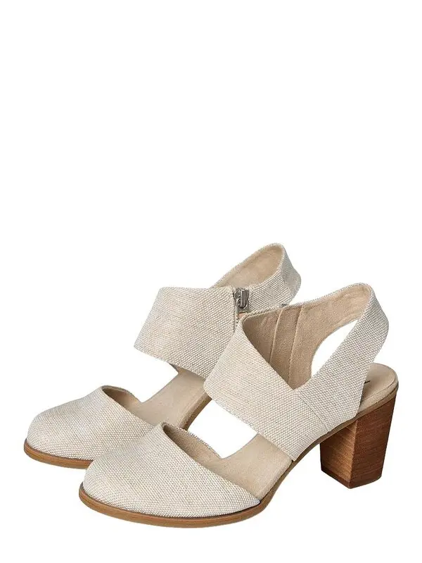 Toms Majorca Closed Toe Heeled Sandal - Beige