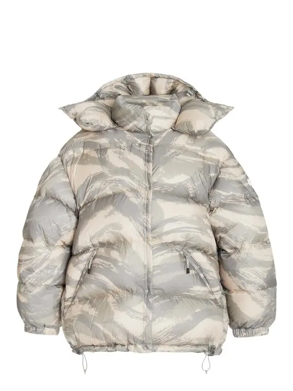 Moncler 4 Hyke Galenstockis Camouflage Down Jacket - Grey