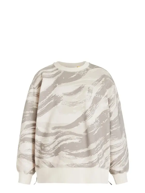 Moncler 4 Hyke Camouflage Cotton Sweatshirt - Grey