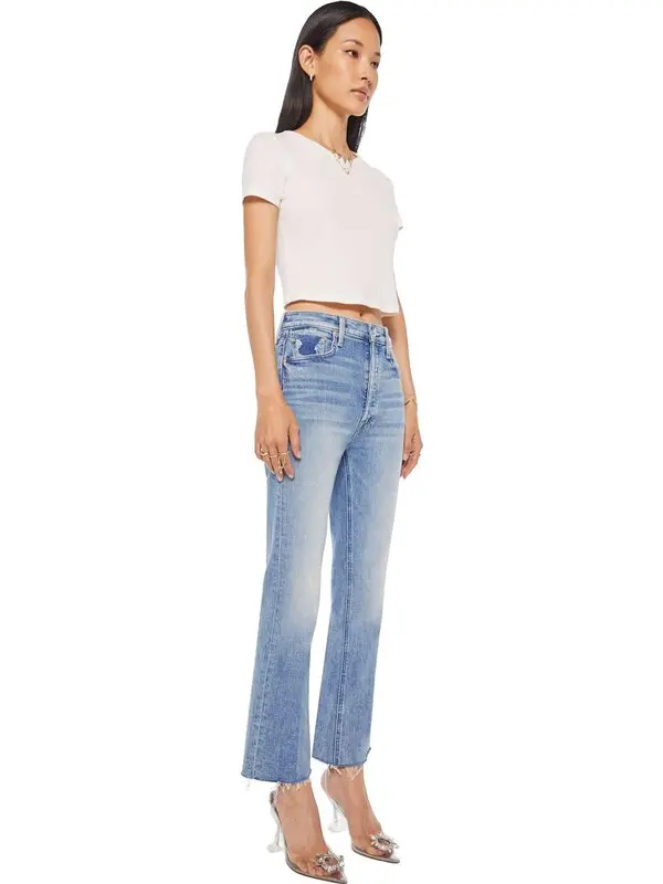 MOTHER The Tripper Flood Fray Jeans - Blue