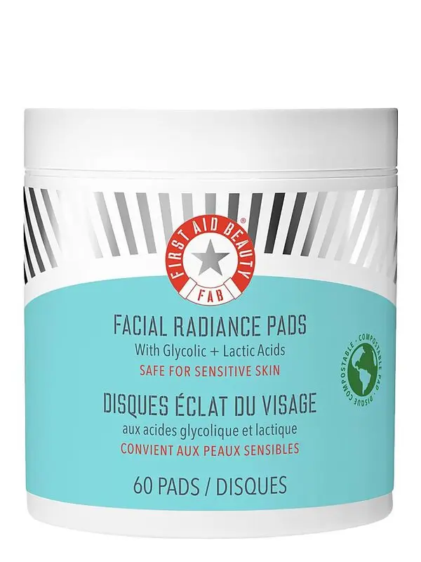 FIRST AID BEAUTY Facial Radiance Pads With Glycolic & Lactic Acids - No Color