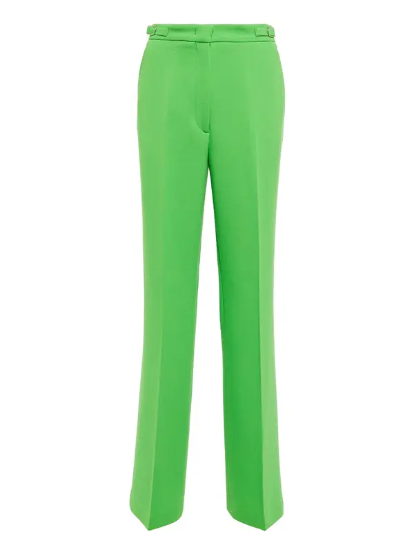 Gabriela Hearst Vesta High-rise Wide-leg Wool Pants - Green