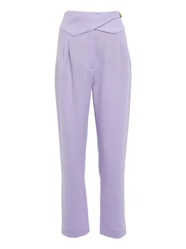BLAZÉ MILANO Basque Straight Virgin Wool Pants - Purple