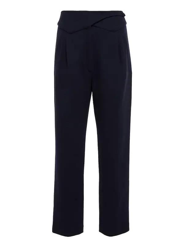 BLAZÉ MILANO Basque High-rise Virgin Wool Pants - Blue
