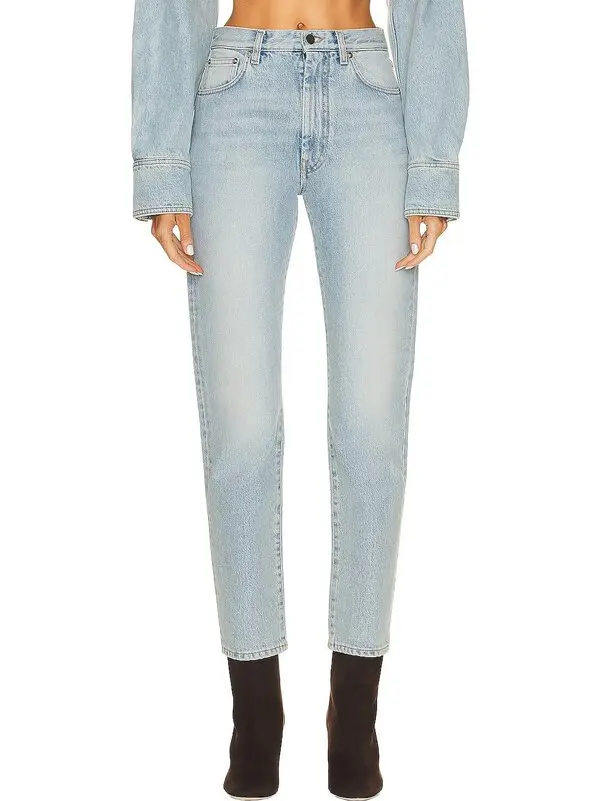 Loulou De Saison Wular Straight Jeans - Washed Light Blue
