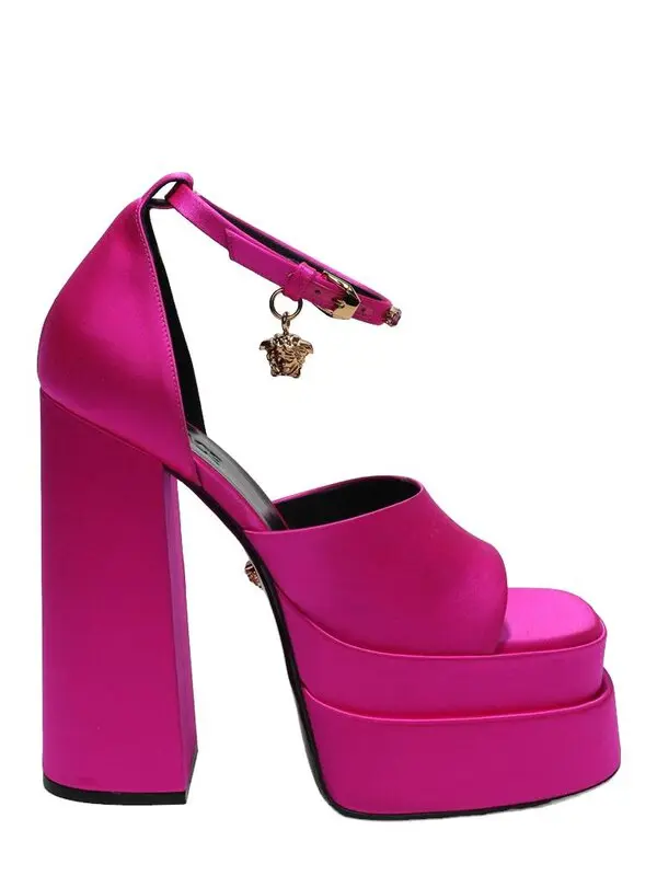 Versace Medusa Aevitas Platform Sandals - Deep Fuchsia