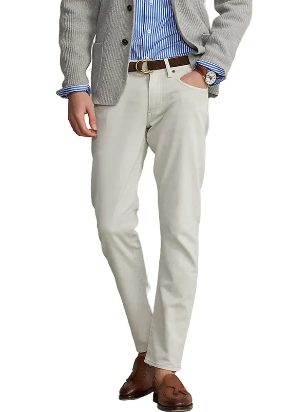 Ralph Lauren Sullivan Slim Knitlike Chino Pant - Dove Grey