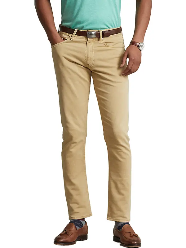 Ralph Lauren Sullivan Slim Knitlike Chino Pant - Khaki Hill