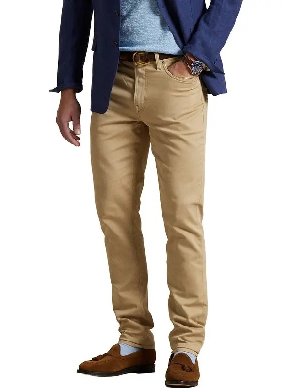 Ralph Lauren Sullivan Slim Knitlike Chino Pant - Khaki Hill