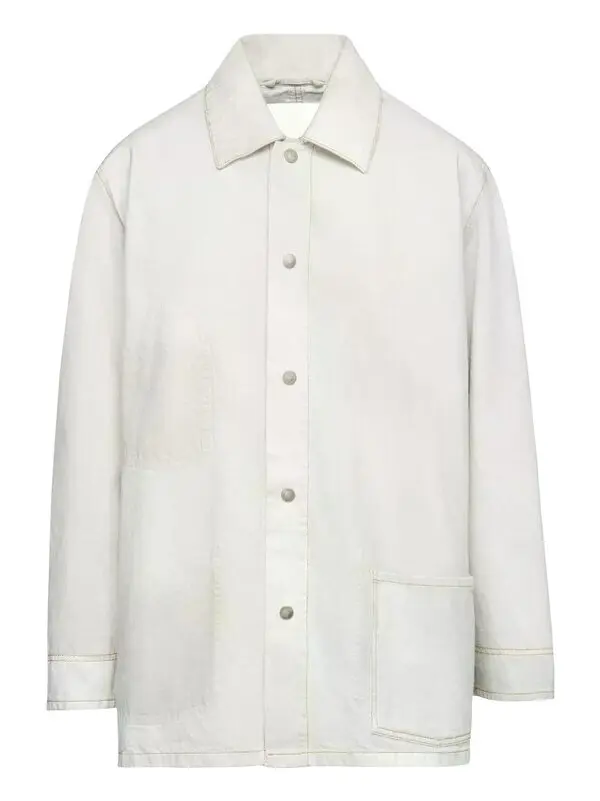 MAISON MARGIELA Selvedge Denim Shirt Jacket - Neutrals
