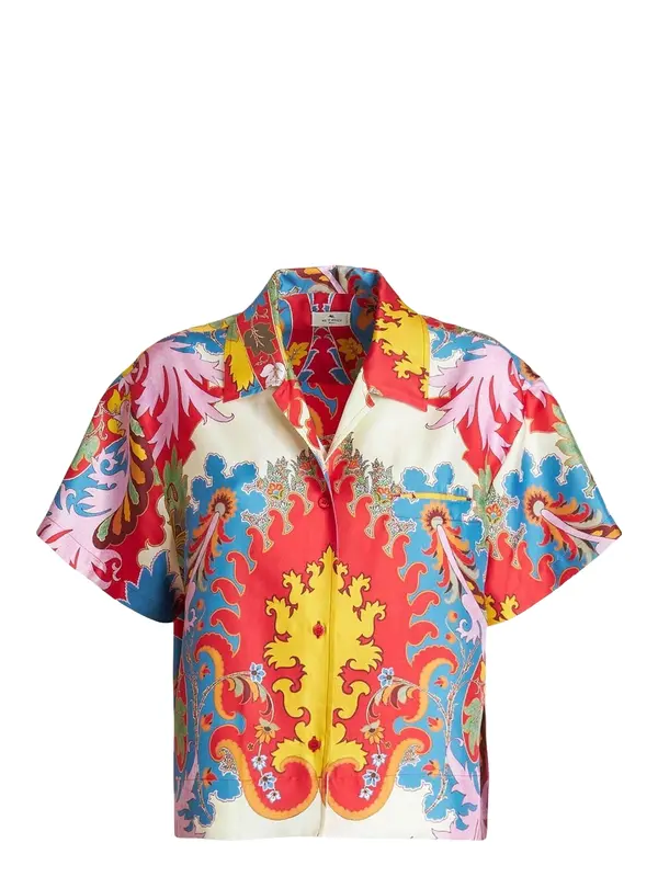 Etro Graphic-print Short-sleeve Shirt - Red