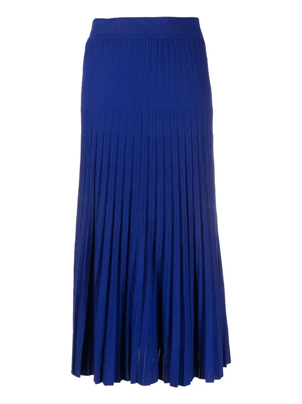 P.a.r.o.s.h Pleated Midi Skirt - Blue