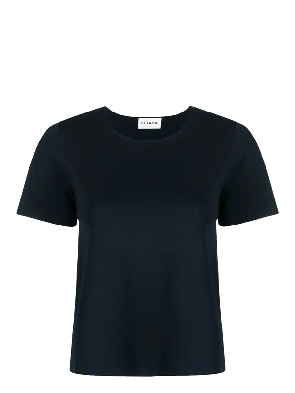 P.a.r.o.s.h Round-neck Knitted T-shirt - Blue
