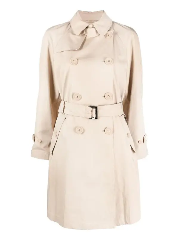 Emporio Armani Belted Trench Coat - Neutrals