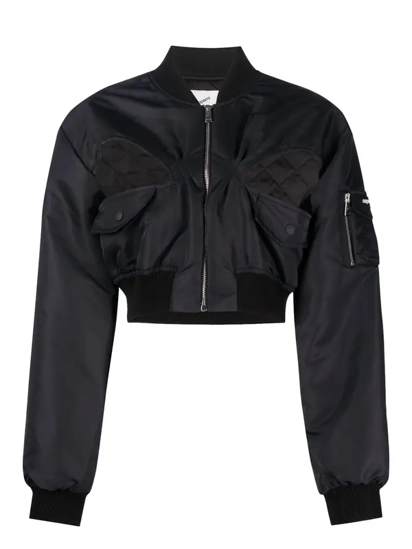 Coperni Cropped Bomber Jacket - Black
